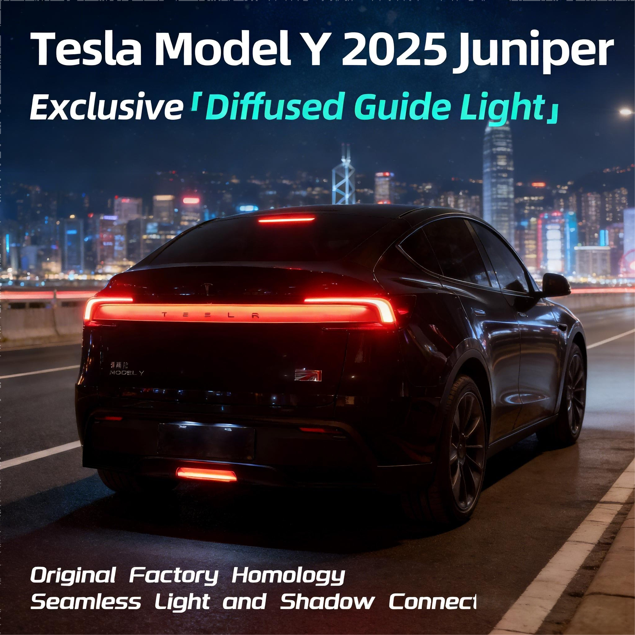Diffused Guide Light for Tesla Model Y| OEM-Style Smart Safety Light ...